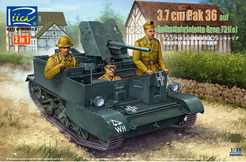 NEW! Riich.Models RV35032 3,7 cm PaK 36 auf Selbstfahrlafette Bren 731(e)