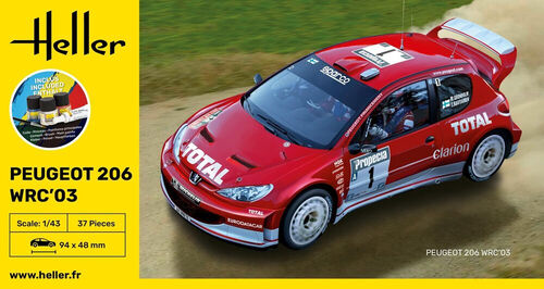 Heller 56113 Peugeot 206 WRC'03 - Starter Kit