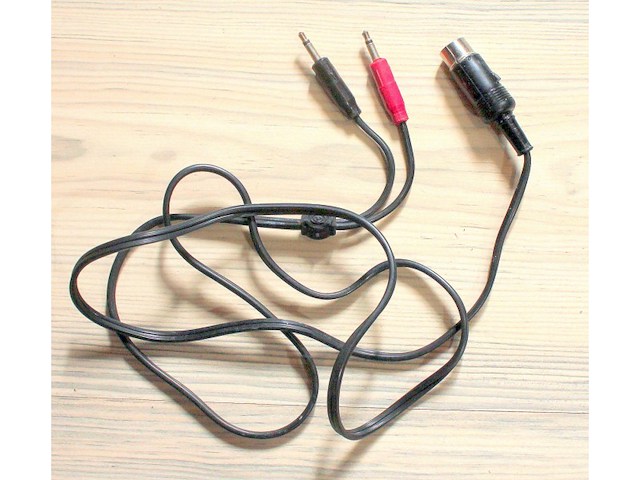 Tropolni muški DIN kabl na mini stereo kontakt, 1 metar