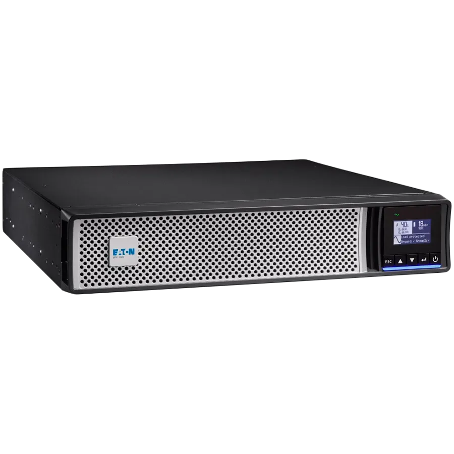Eaton UPS 5PX 3000VA/3000W; 2U; Rack/tower, Line Interactive; Input: C20, Output: (8) C13, (2) C19, Rack-mounting/Tower kit; LCD display; 1 slot for card ; Compatible with Virtual enviroments; War...