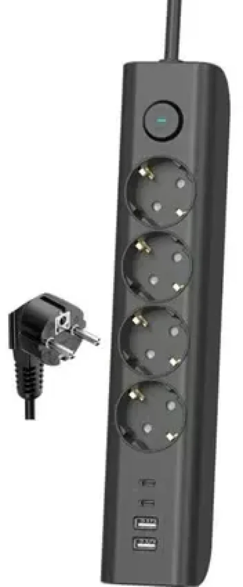 ELCO Kabl Elco 13404 5 mesta/2m/2xUSB/2xUSB-C/prekidač/prenaponska zaštita