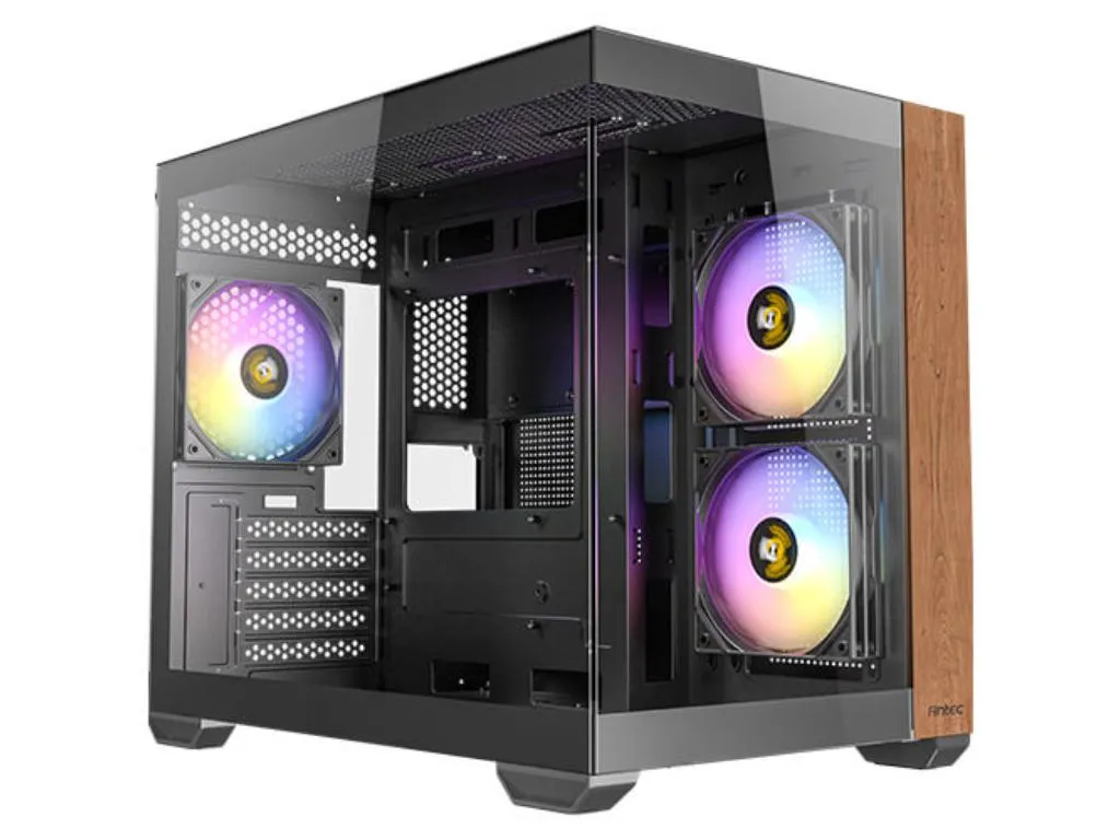 Kucište ANTEC CX600M WOOD ARGB Mini Tower/Micro-ATX/ITX/bez napajanja/kaljeno staklo/crna