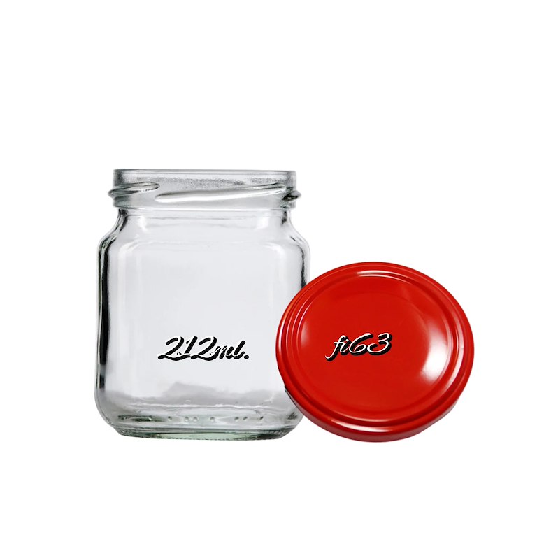 TEGLA GLAT 212ml sa poklopcem fi 63