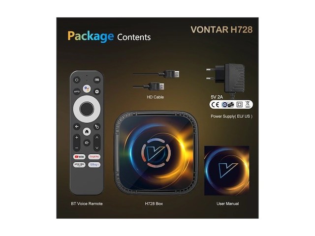 VONTAR H728 Allwinner- 4/32GB-Android 14-CPU 8 jezgara