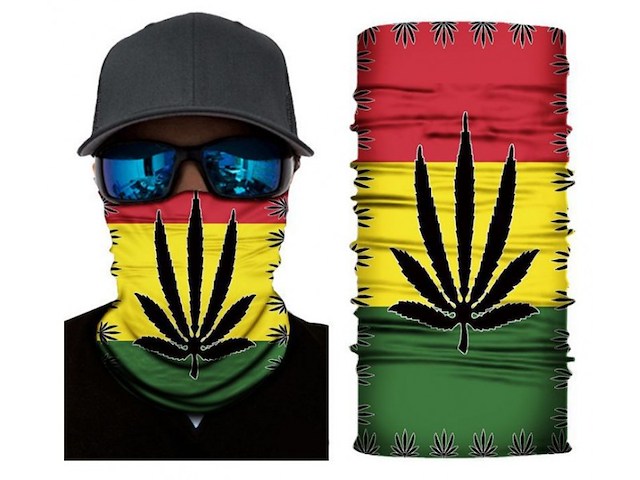 Bandana Marama Rasta Trava List Šal Potkapa Maska Kapa