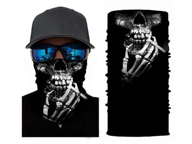 Bandana Marama Skull Kostur Šal Potkapa Maska Kapa M10