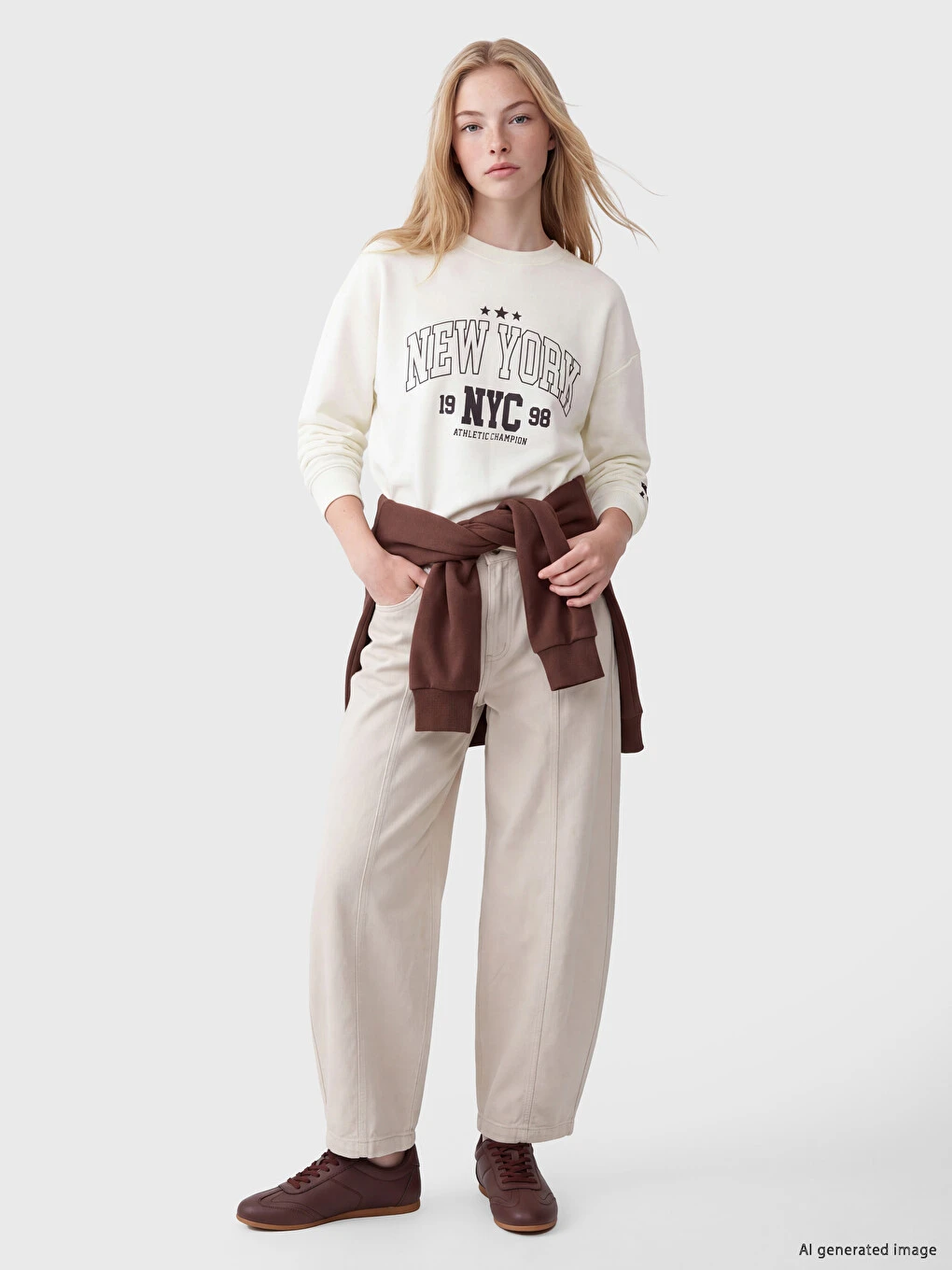 XSIDE Nyc Štampana Oversize Ženska Debela Dukserica