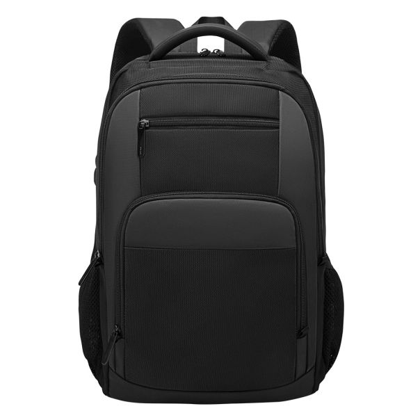 Poslovni ranac BROKER – dva glavna odeljka, laptop 15", najlon, crni