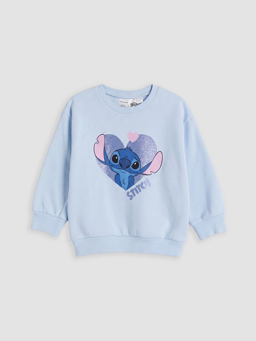 LCW Kids Duks Sa Okruglim Izrezom Sa Stitch Štampom Za Devojčice I Donji Deo Trenerke