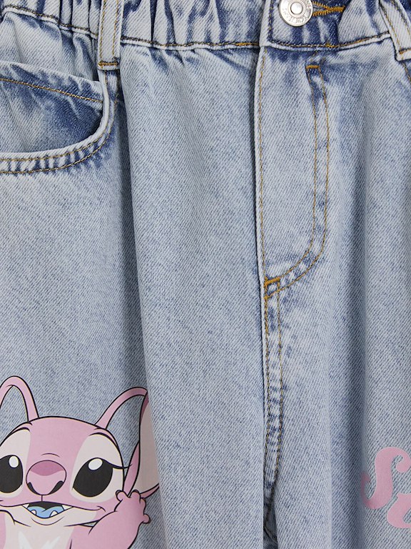 LCW Kids Baggy Fit Stitch Štampane Dečije Farmerke