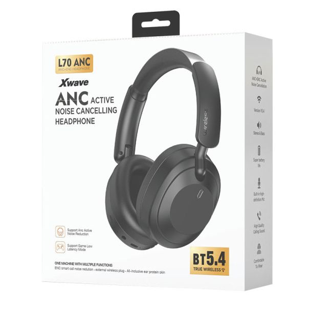 XWAVE Bluetooth slušalice L70ANC, crna
