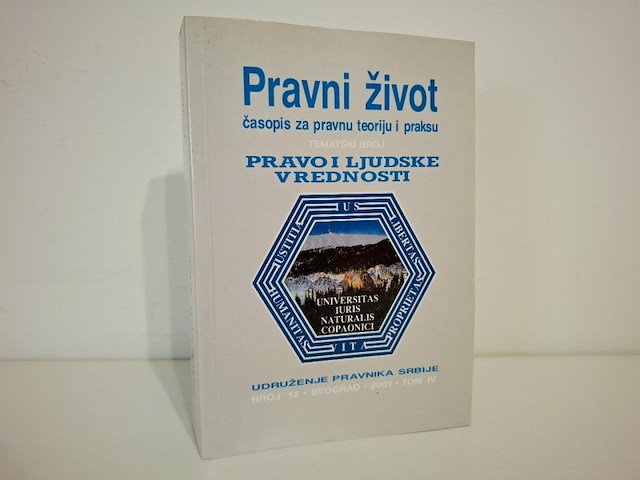 Pravni život broj 12 / 2001 TOM IV