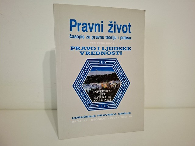 Pravni život broj 11 / 2001 TOM III