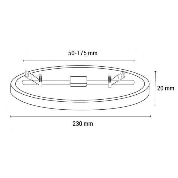Led LUPF-O-20 ugradna panel svetiljka fleksibilna 20W