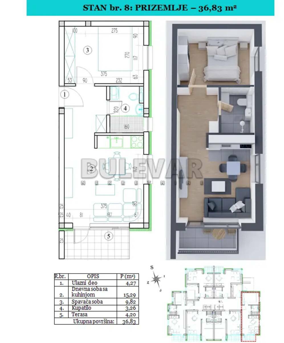 Jednoiposoban stan, Sokobanja – Soko banja | Prodaja · 36m² · 62.650€
