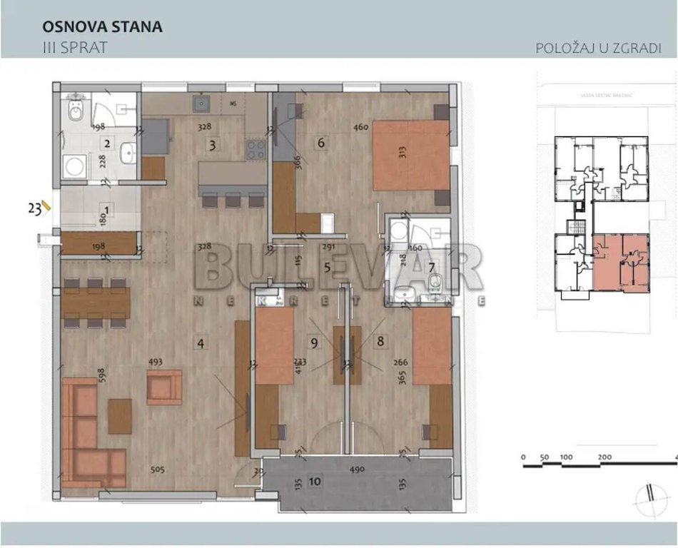 Troiposoban stan, Niš – Čair | Prodaja · 99m² · 326.700€