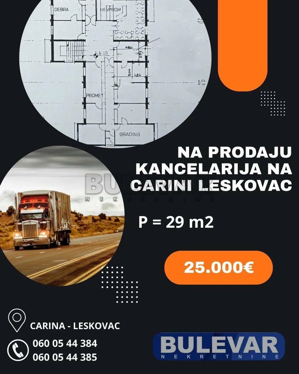 Poslovni prostor / Lokal, Leskovac – Zele Veljković | Prodaja · 29m² · 25.000€