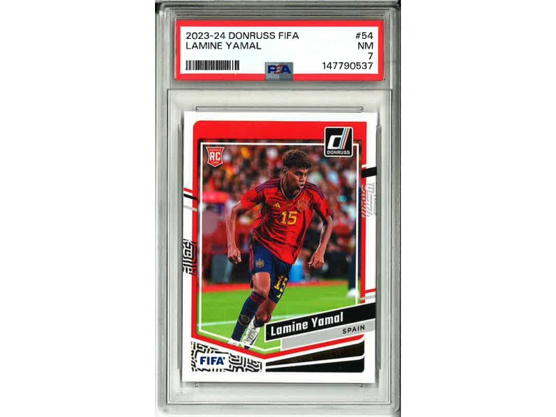 LAMINE YAMAL grejdovana Donruss ROOKIE kartica PSA 7