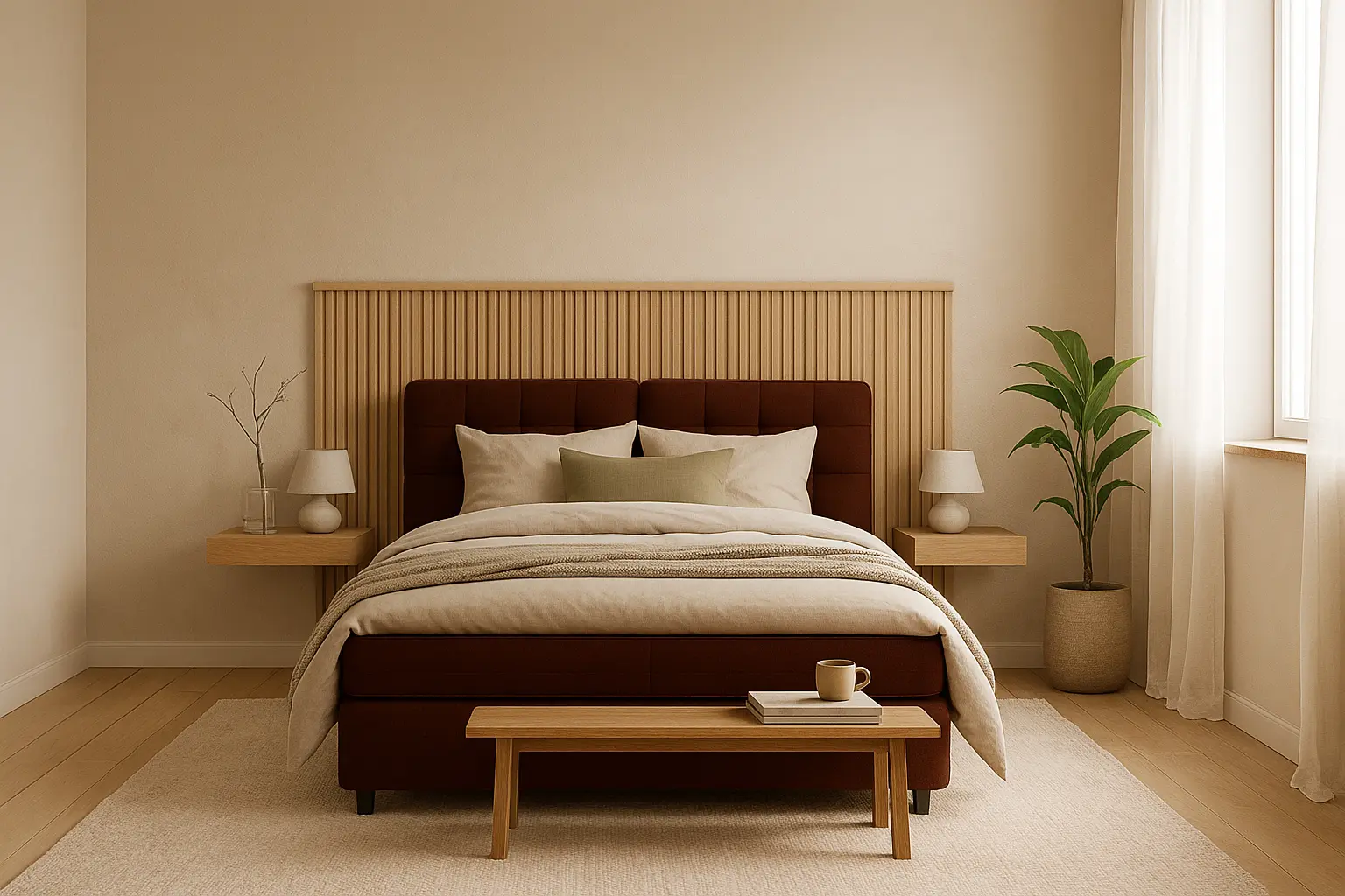 SIMPO Krevet Miran san 140 x 200 cmfiksni, Braon