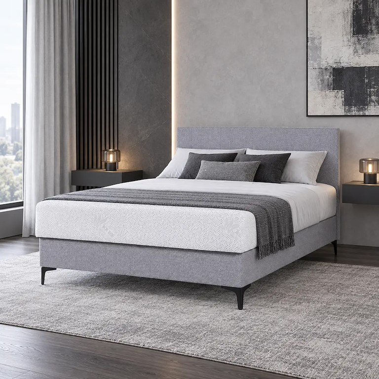 Grantex line Francuski ležaj Spina M 150 x 200 cm, Sivi