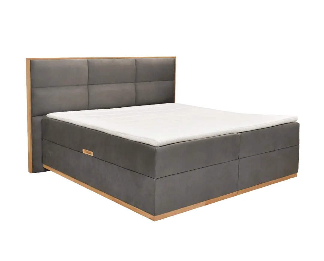 Matis Magnum Box spring krevet, 180 x 200 cm, Sivi