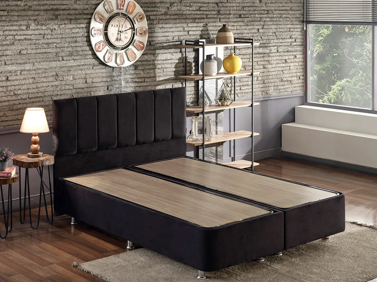 Hanah Home Bračni krevet sa prostorom za odlaganje Ela Double 160 x 200 cm Crni