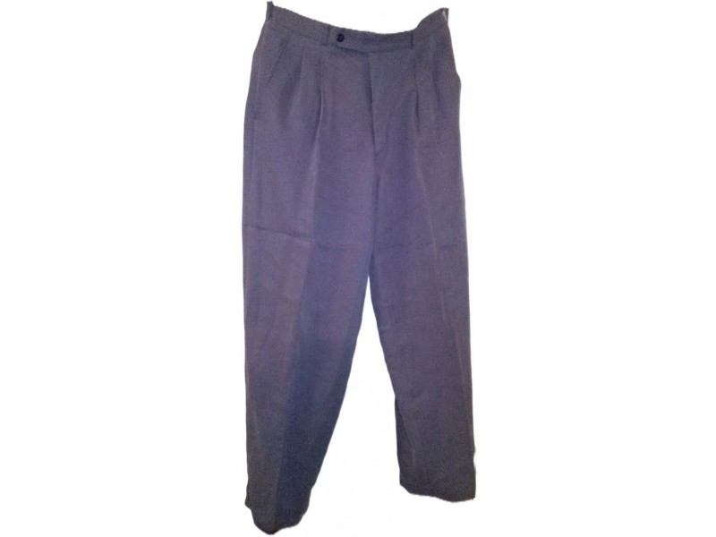 Sive muške pantalone, veličina 54. Poliester 100%