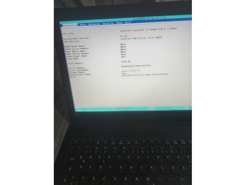 Acer aspire 3 6gen
