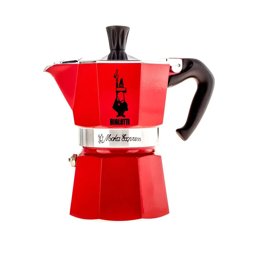 Bialetti Kuvalo za kafu Express, 3 šoljice, Crveno