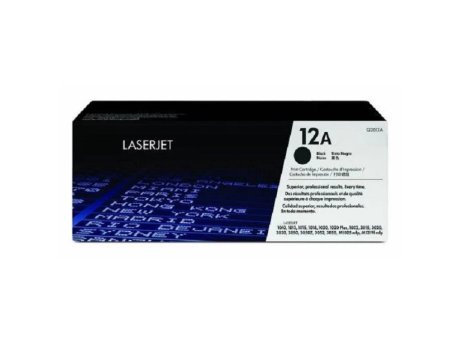 HP 12A Black Original LaserJet Toner Cartridge, Q2612A