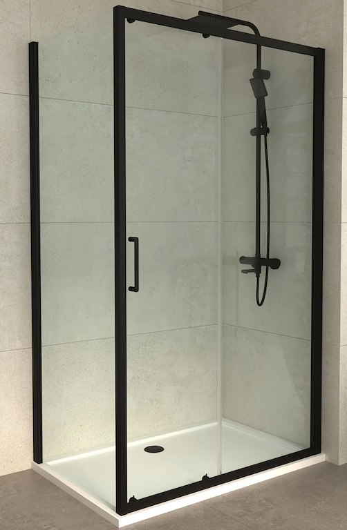 COPEN Tuš kabina Atlas Black, 120 x 70 cm, Crni ram