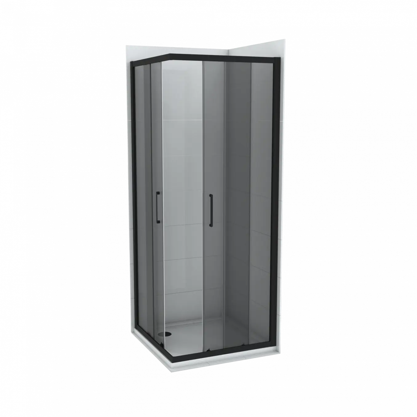 COPEN Tuš kabina Atlas Black, 80 x 80 x 195 cm, Tonirano staklo 6 mm