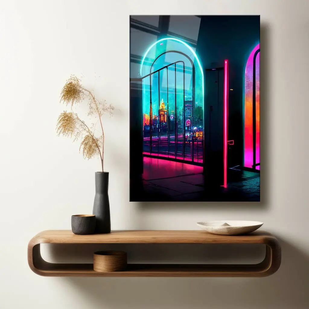 Wallity Dekorativna slika na kaljenom staklu, 70x100cm, Šarena
