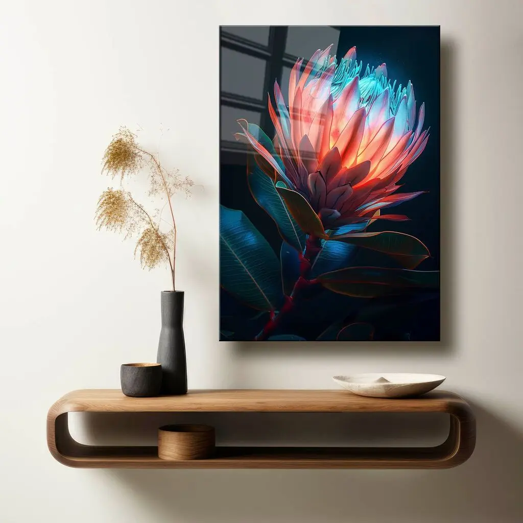 Wallity Dekorativna slika na kaljenom staklu, 70x100cm, Šarena