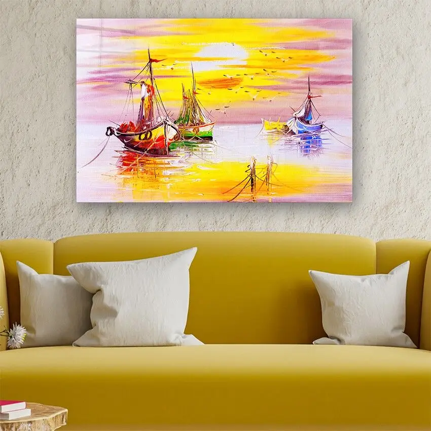 Wallity Dekorativna slika na kaljenom staklu, 70x100cm, Šarena