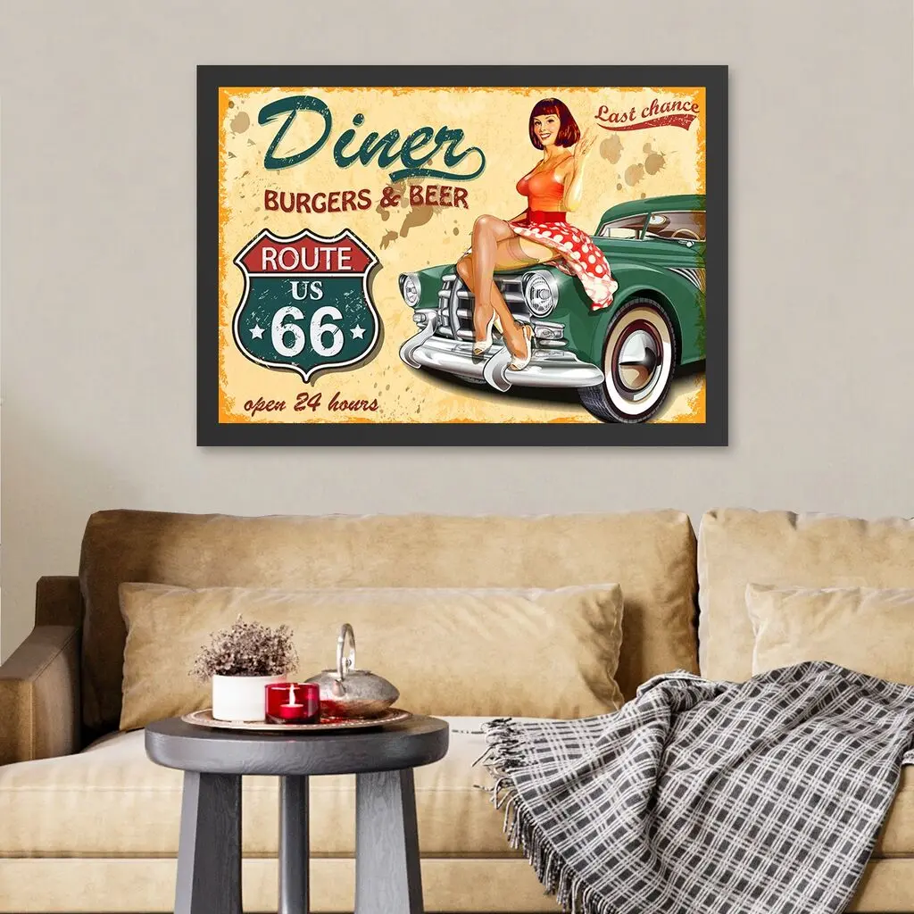 Wallity Uramljena slika Diner, 40x55 cm