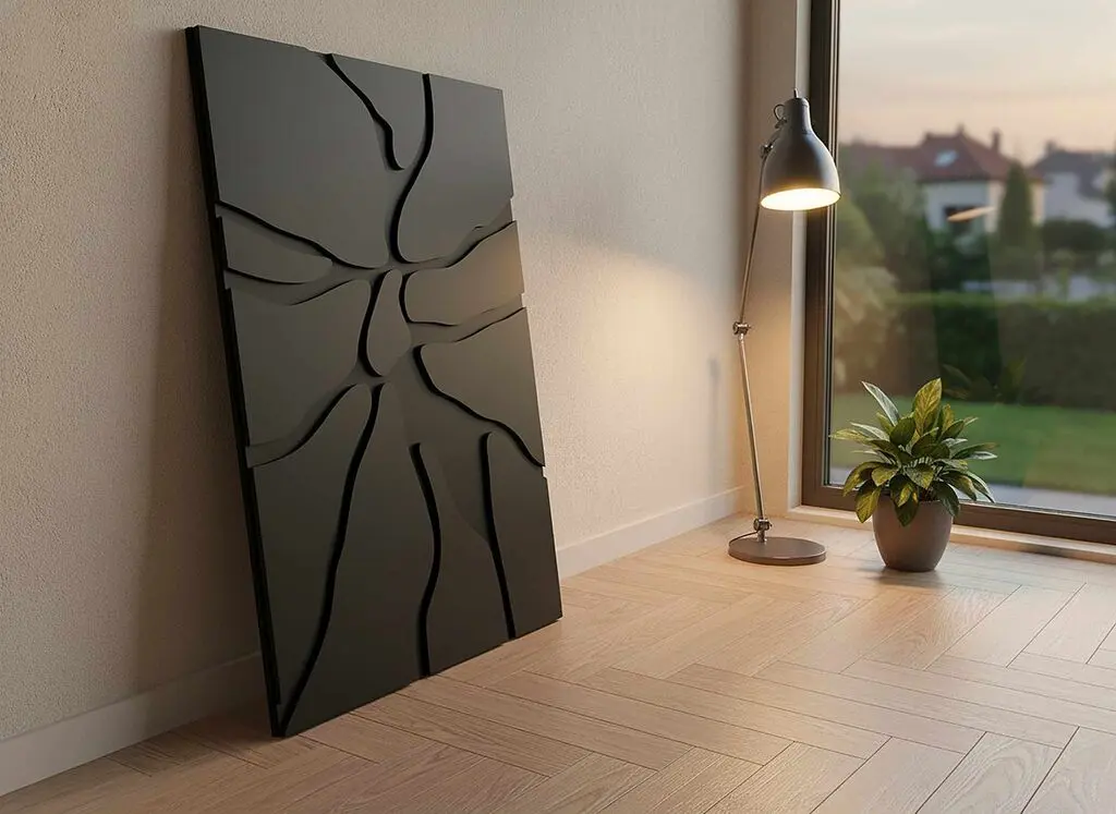 Wallity Dekorativna uramljena slika, 45x68cm, Crna