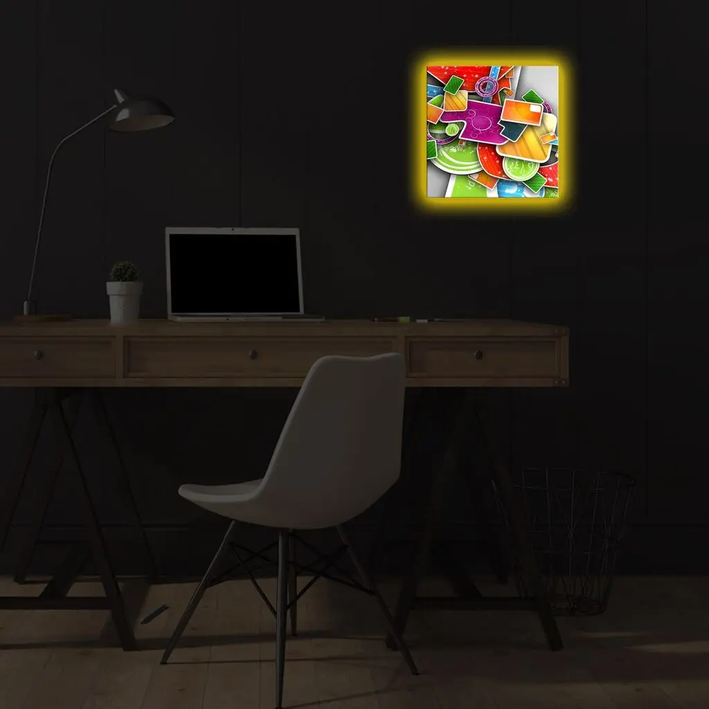 Wallity Slika sa LED osvetljenjem 2828DACT-29, 28x28 cm