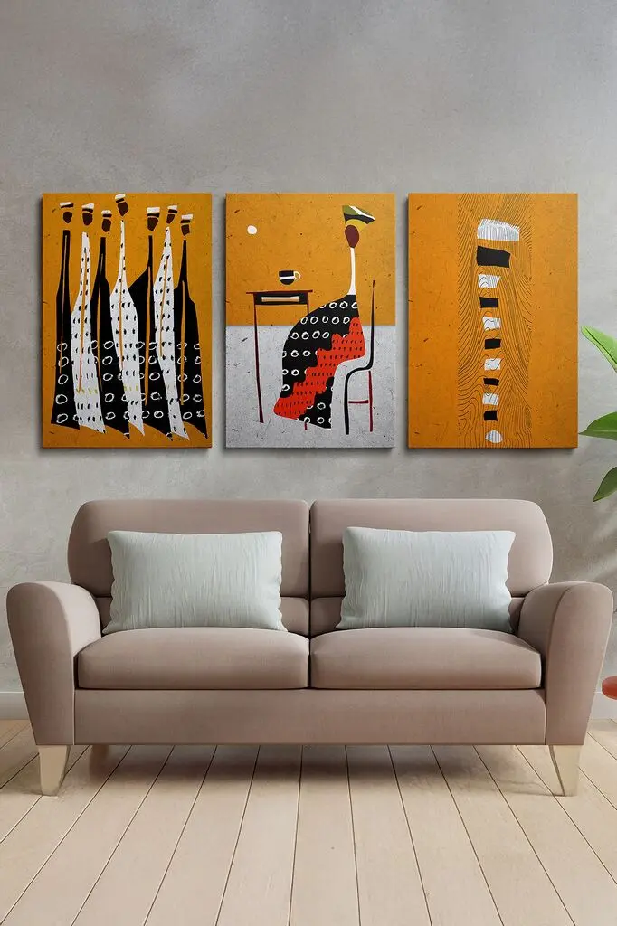 Wallity Slika Ersycnvs4, 50x70 cm, 3 dela