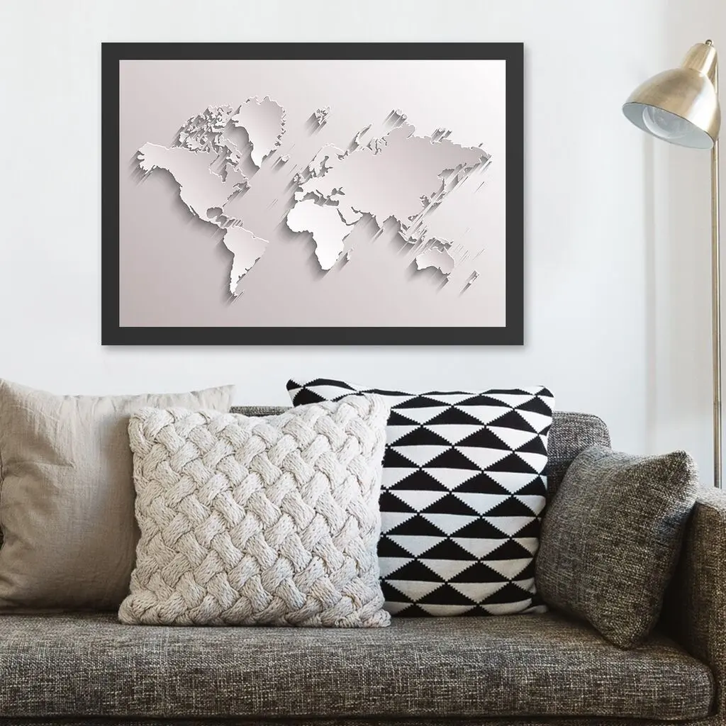 Wallity Uramljena slika World, 35x45 cm