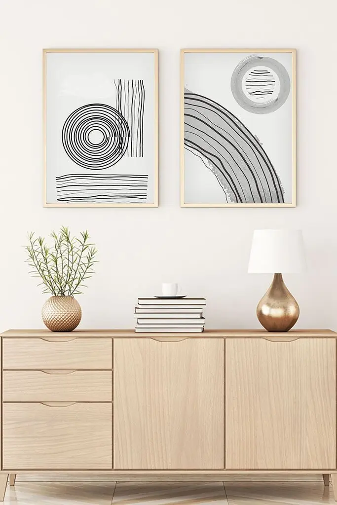 Wallity Uramljena slika Huhu58, 50x70 cm , 2 dela
