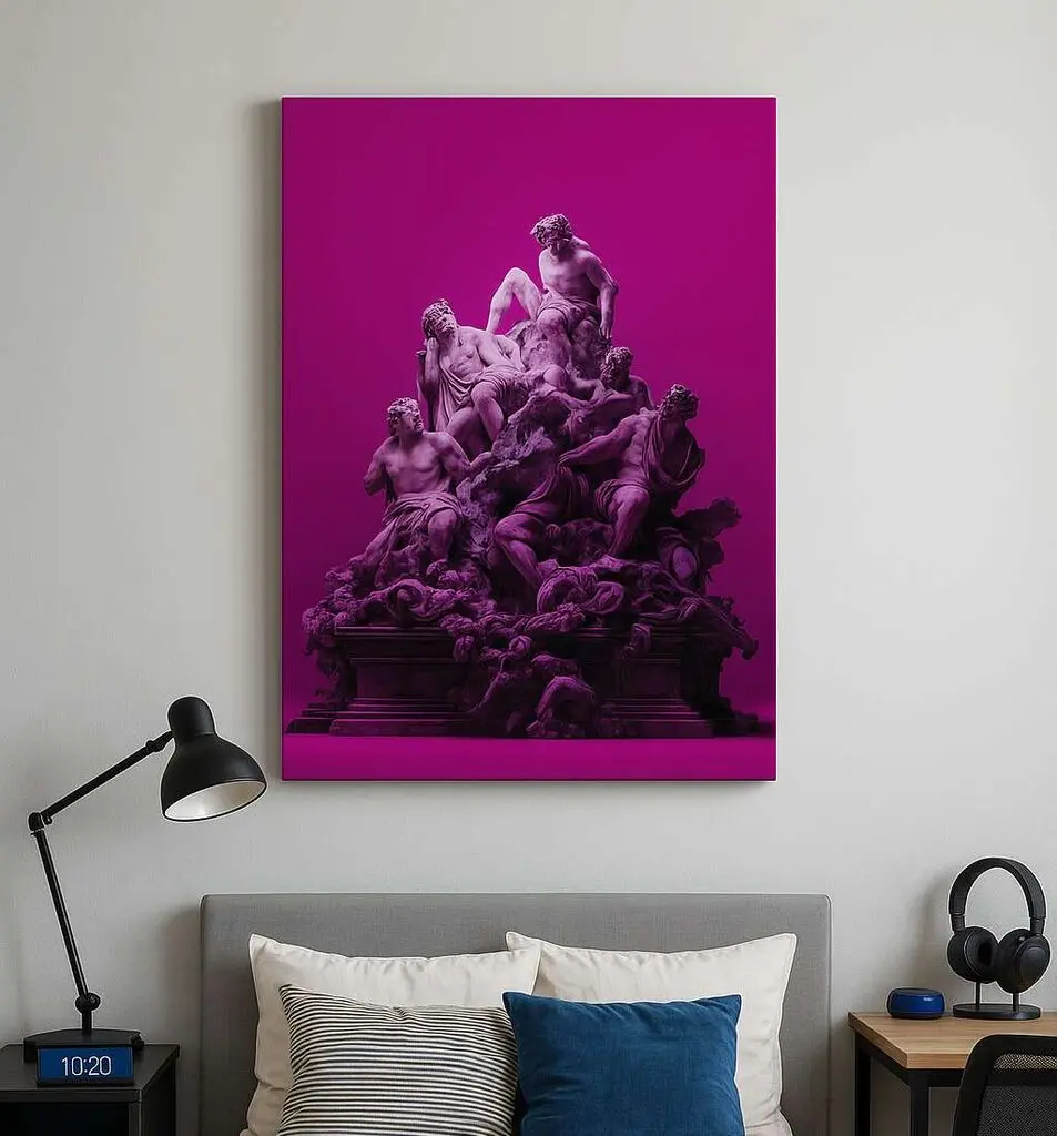 Wallity Dekorativna slika na platnu, 70x100cm, Šarena