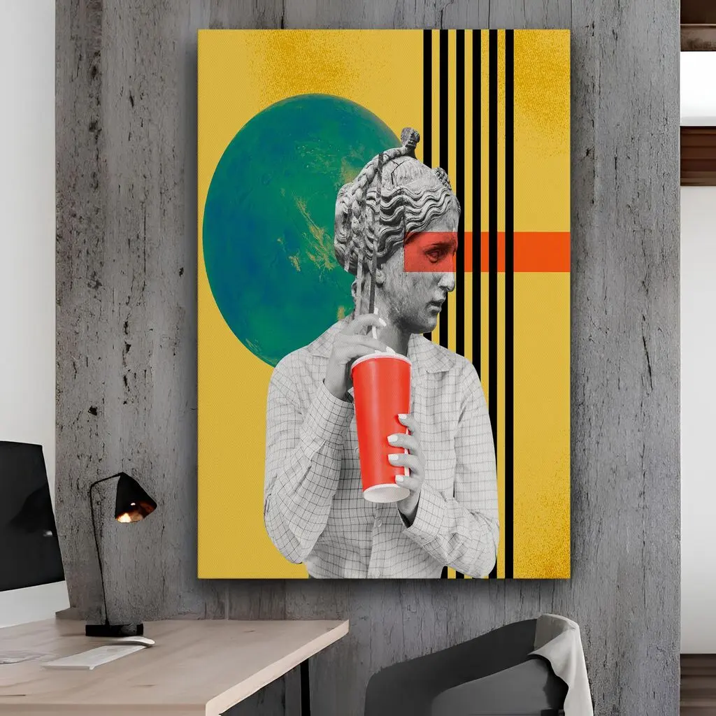 Wallity Dekorativna slika na platnu, 70x100cm, Šarena