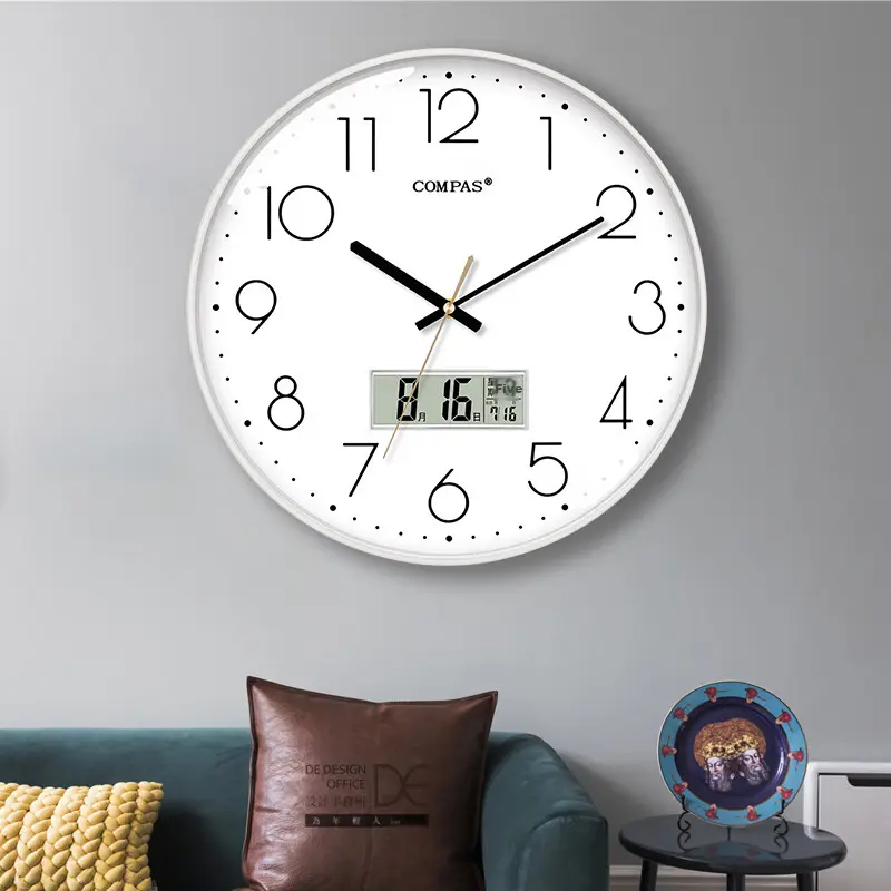 Compas Zidni sat C6219AY, 35 cm, Beli