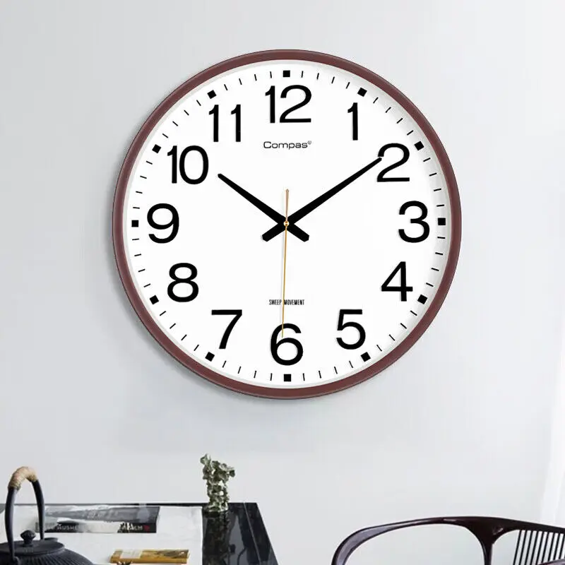 Compas Zidni sat 3441A, 46 cm, Braon