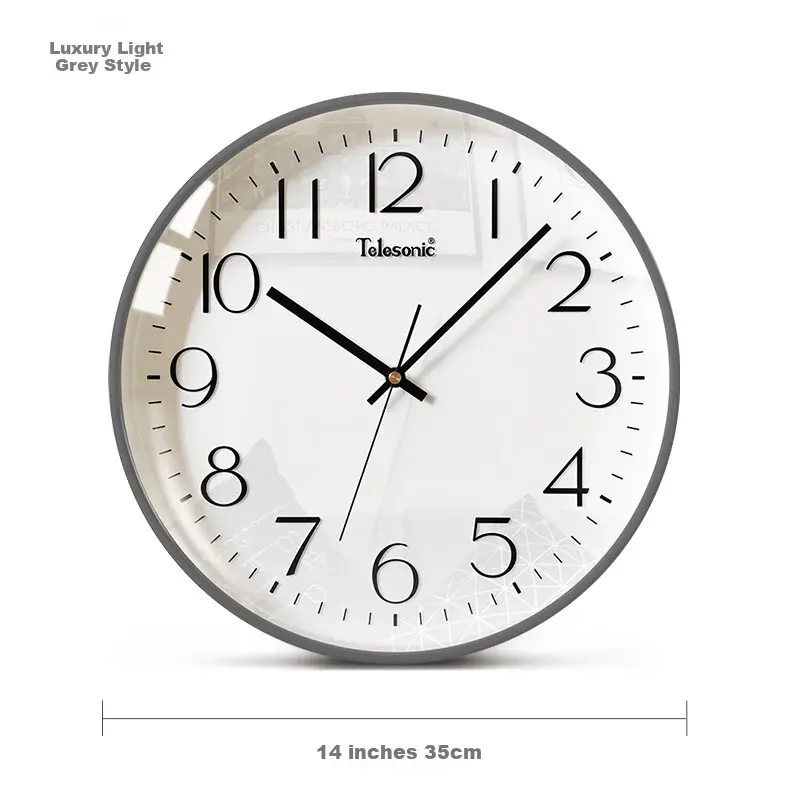 Telesonic Zidni sat, 36 cm, Sivi