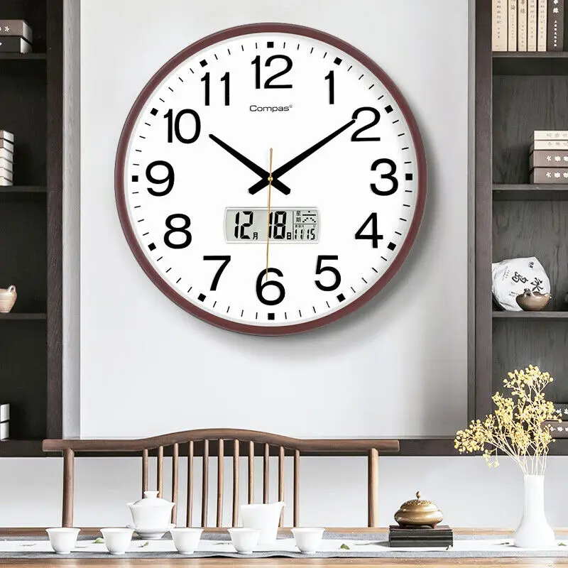 Compas Zidni sat 3441A, 46 cm, Braon