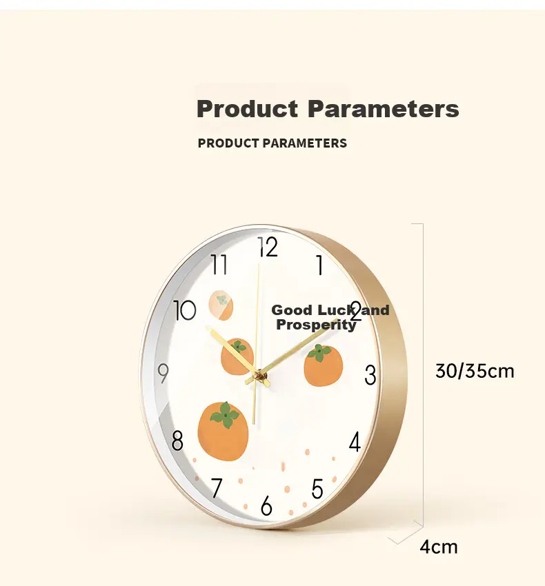 BBA Zidni sat, 35 cm, Rose Gold