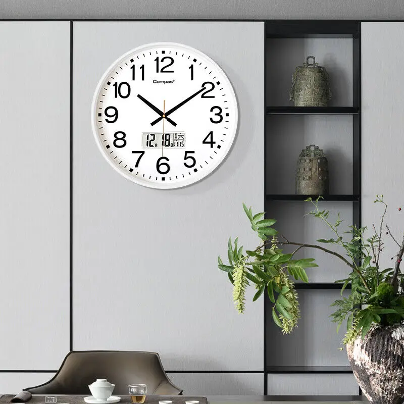 Compas Zidni sat 3439A, 41 cm, Beli