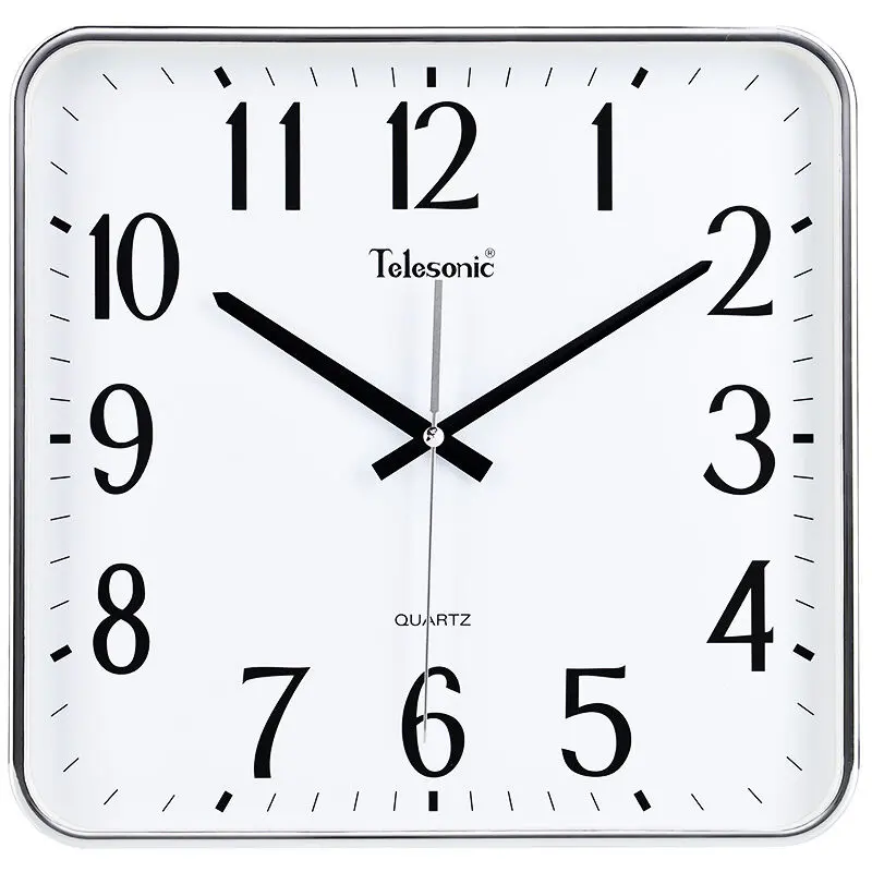 Telesonic Zidni sat, 33 cm, Srebrne boje